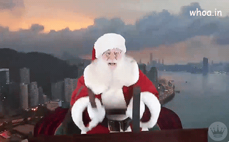 Christmas Santa Claus GIF Background Sky Images