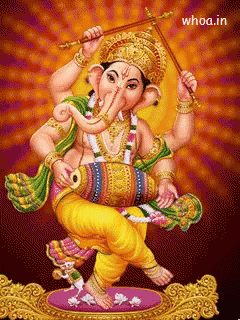 Lord Gajanana Ganesh Dancing Animated GIF Download GIF