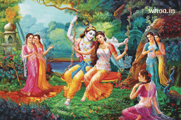 Lord Radhe Krishna 3D Animated GIF Images Free Download