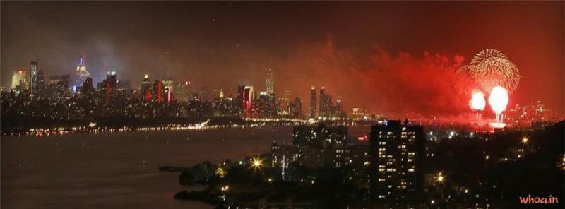 Chicago Firework New Year Facebook Cover