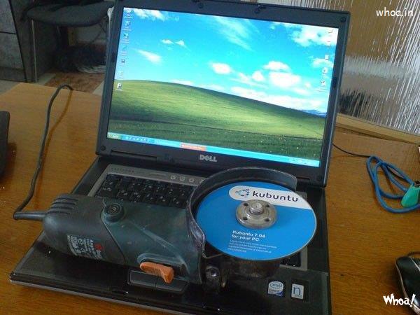 Funny Cd Computer Drive Wallpaper